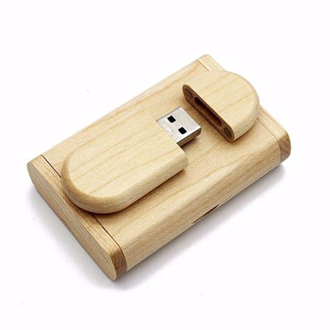 Promotional gift wood USB flash drive