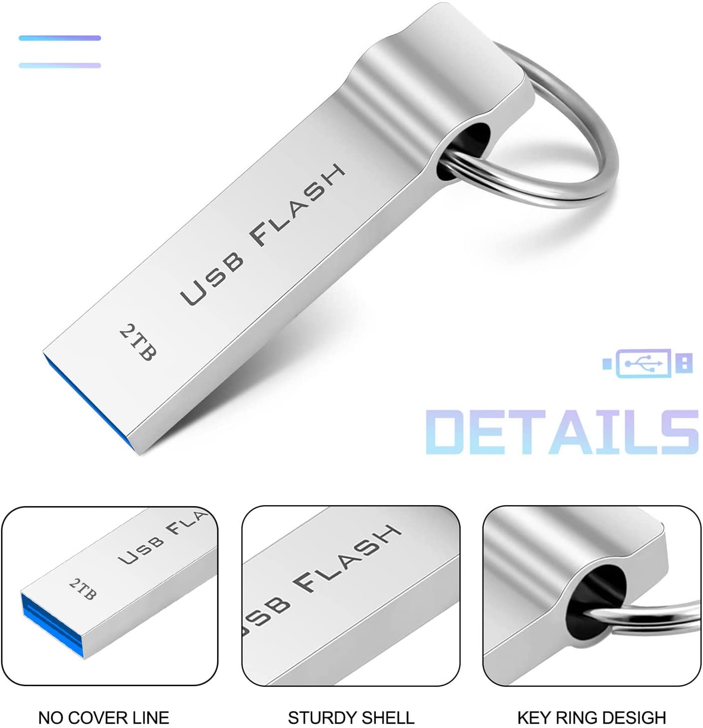 Usb Flash Drive 2tb Metal Memory Stick